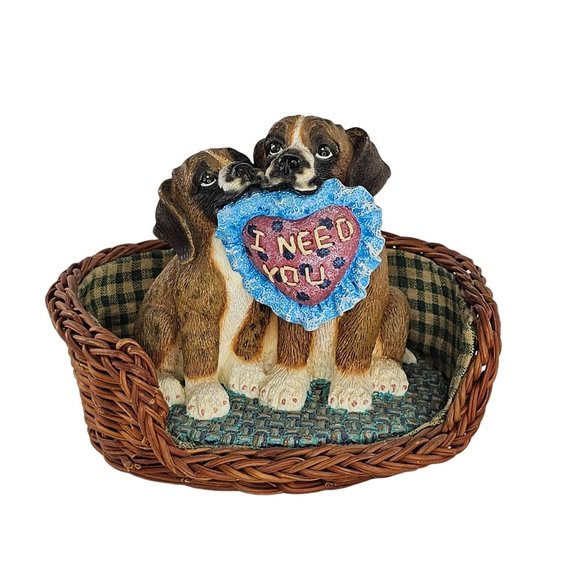 Living Stone | Accents | Living Stone Boxer Pups Sidekicks Figurine ...